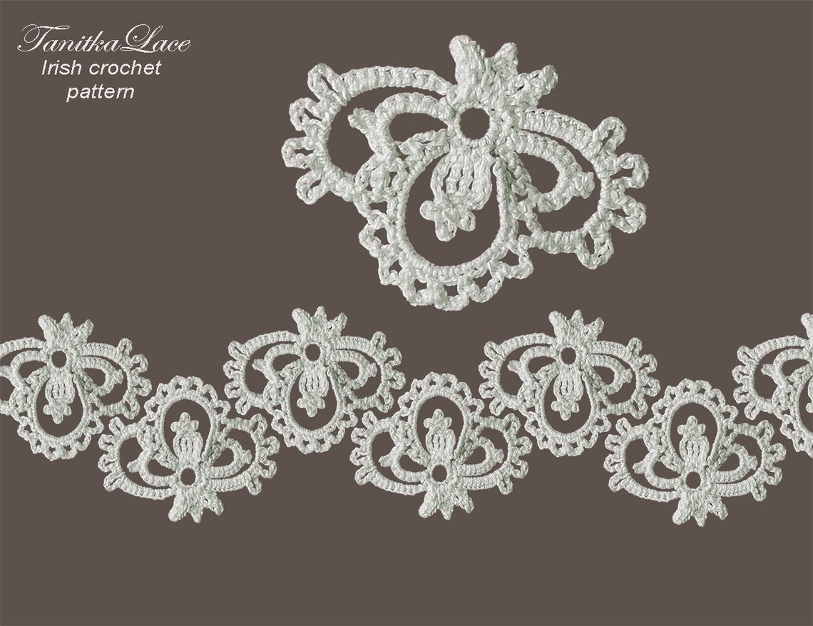 Pattern Irish Lace Making Crochet Flower Pattern Applique - Etsy
