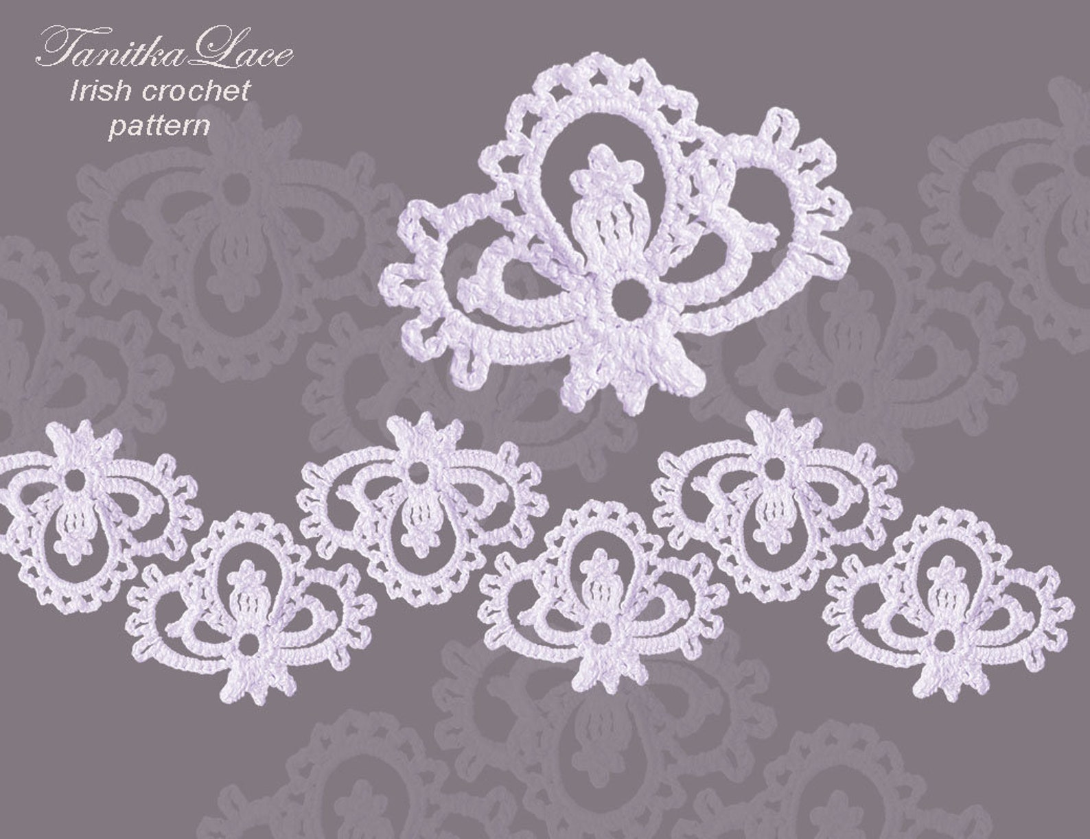 Pattern Irish Lace Making Crochet Flower Pattern Applique - Etsy