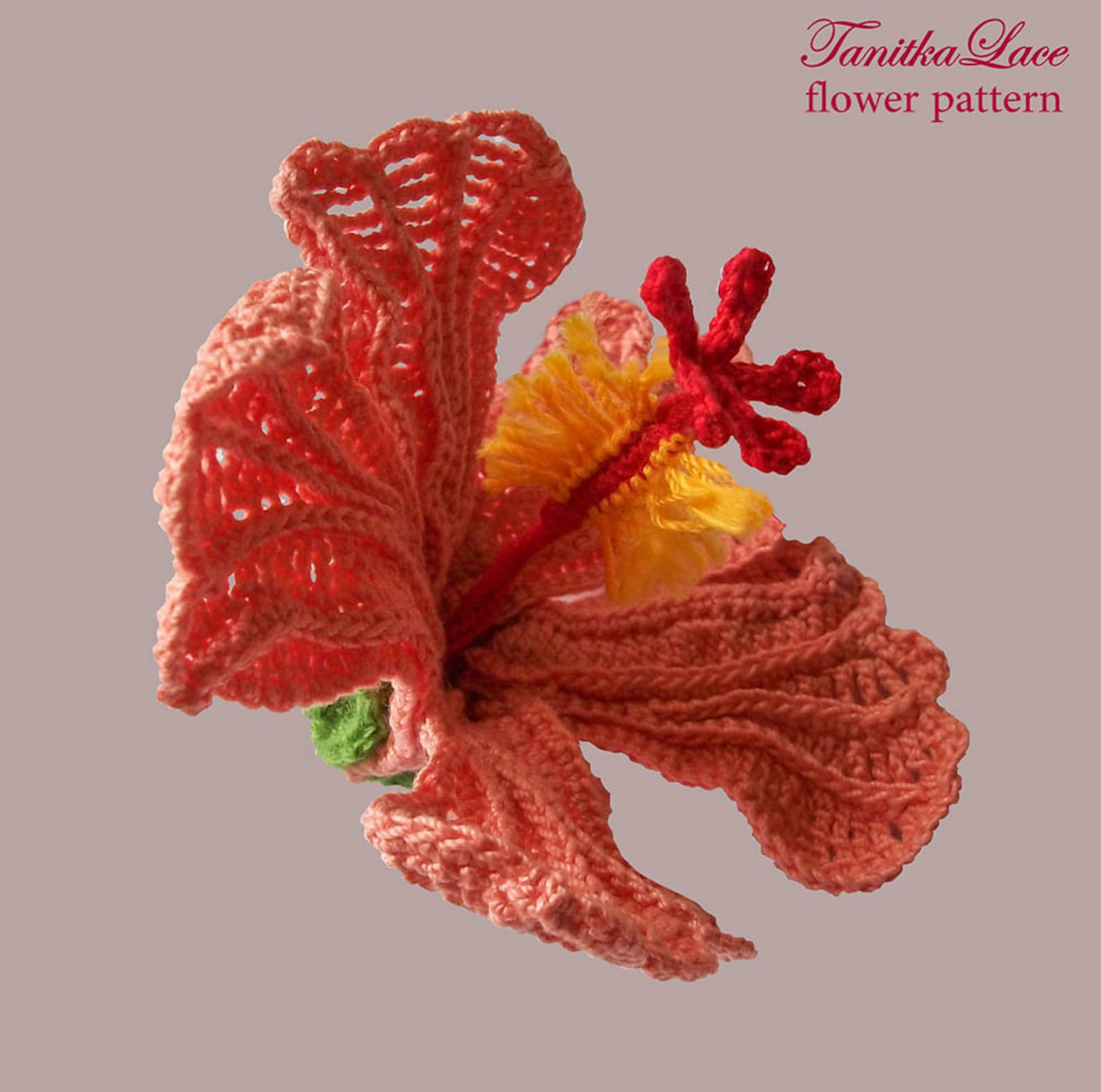 Pattern Hibiscus Realistic Crochet Flower: Tutorial How to Make Flowers ...