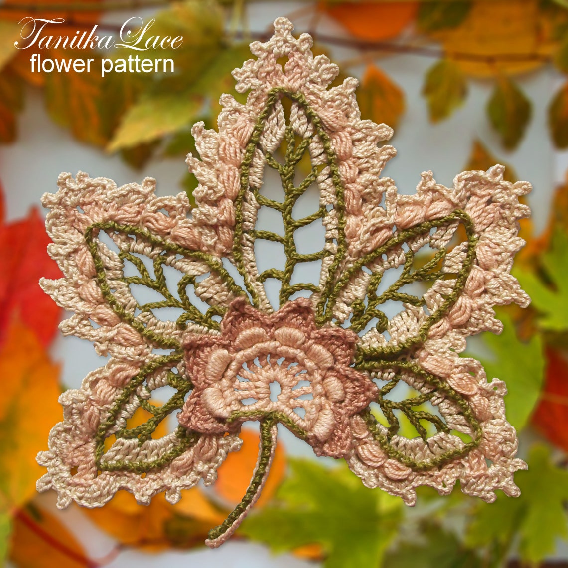 Crochet Maple Leaf Pattern: Tree Leaves Applique Decor (PDF Tutorial ...