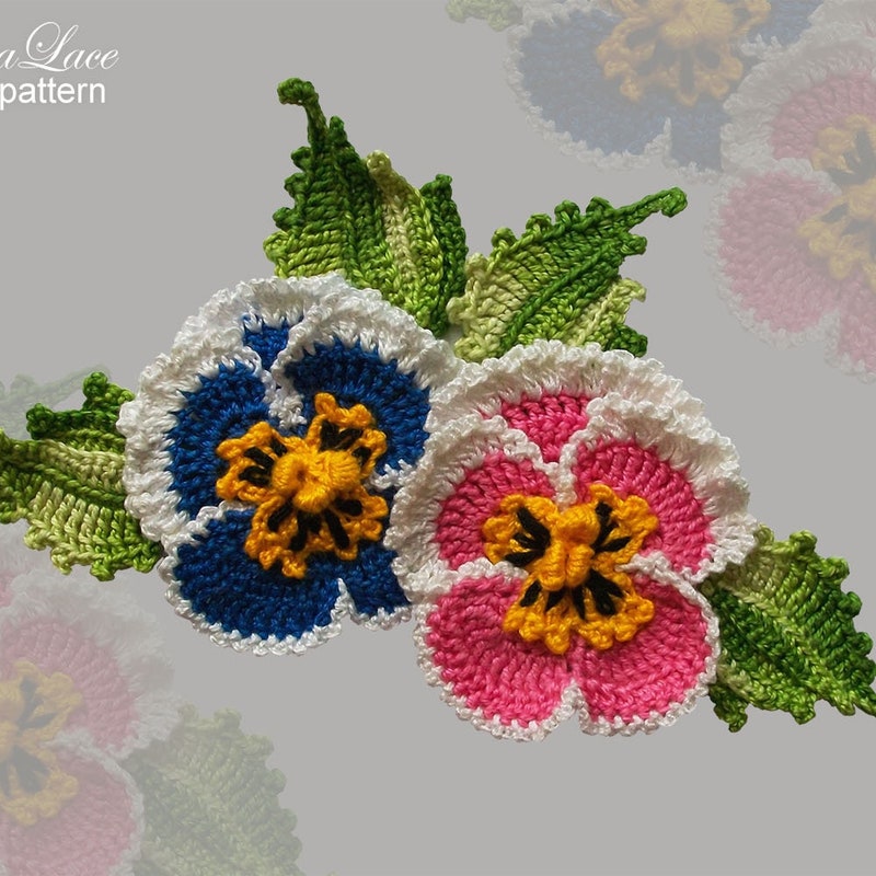 Crochet Pansy Pattern - Etsy