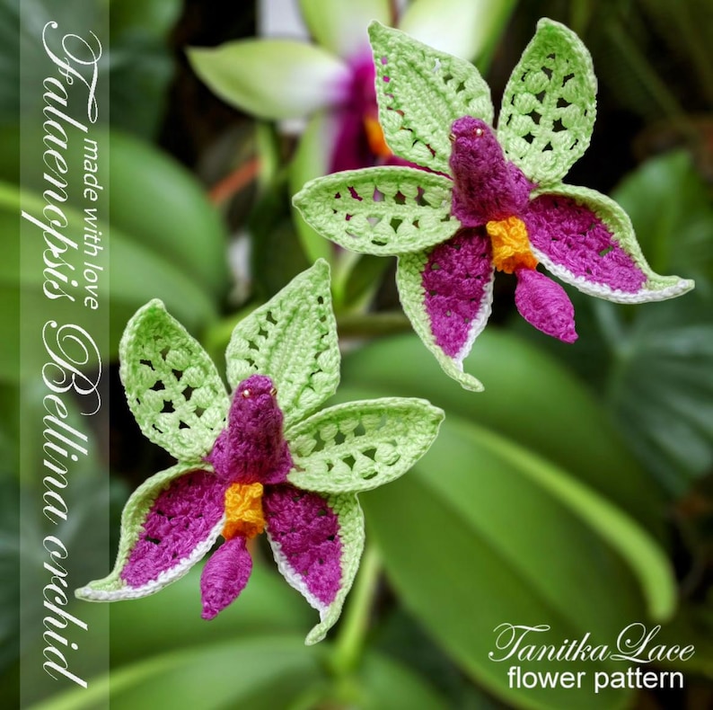 Orchid Bellina Crochet Pattern: Flower Tutorial for Crochet Bouquets ...
