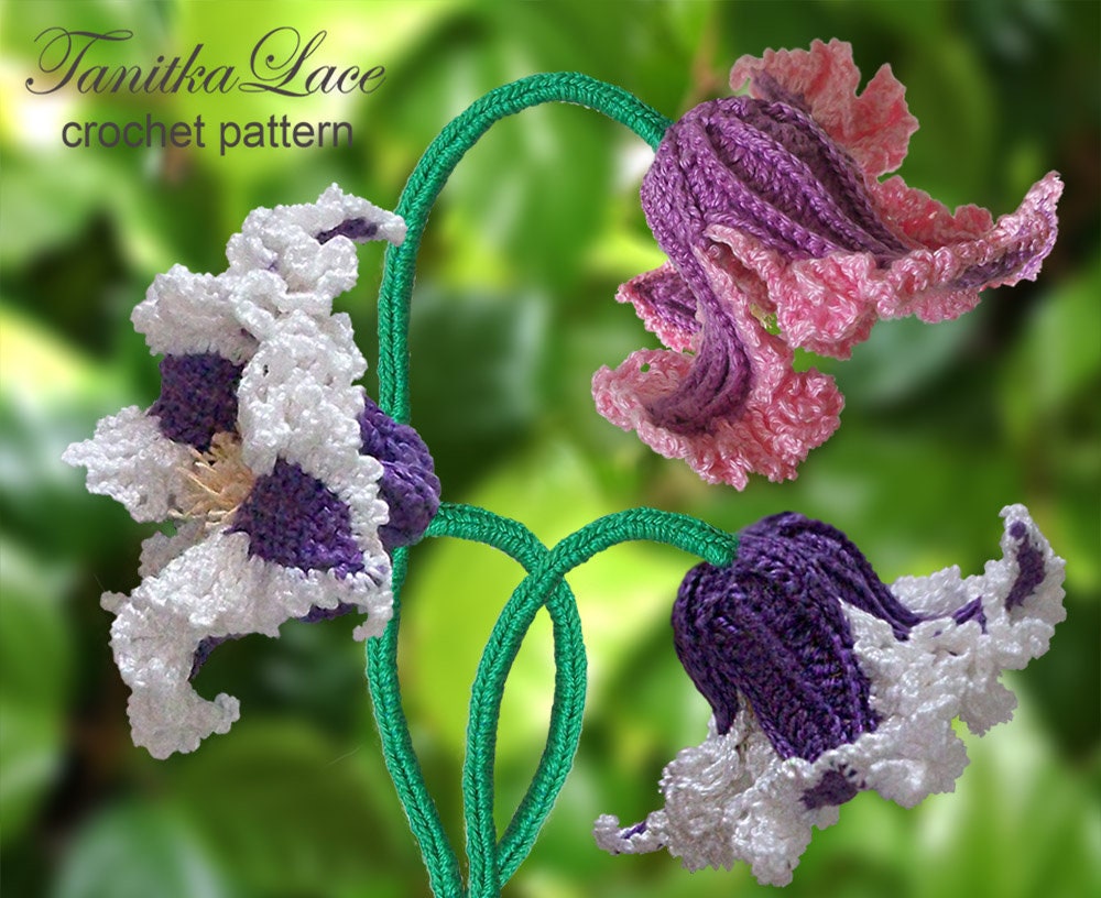 Spring Flowers Crochet Patterns: 4 Tutorials for Bouquet Applique ...
