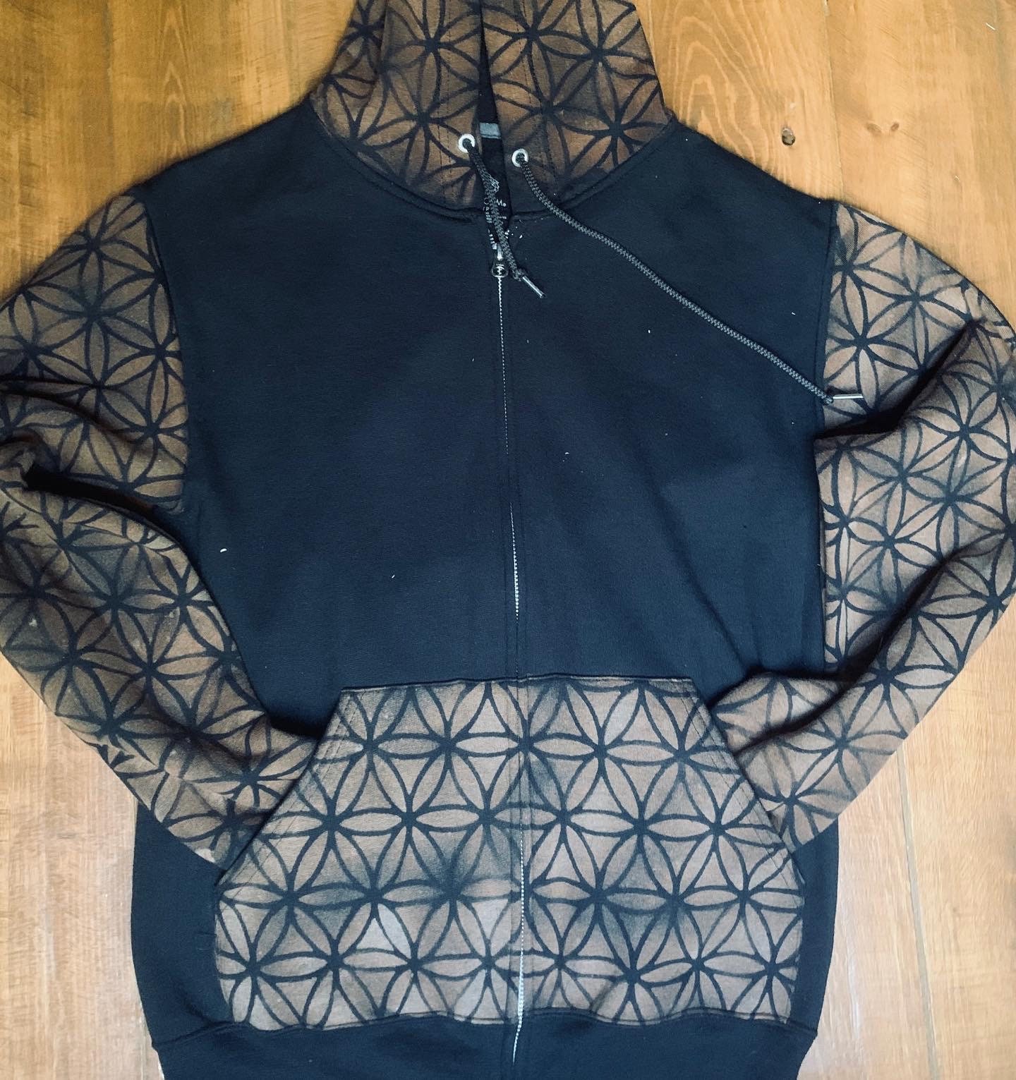 Half and Half Full Pattern Zip up Hoodie - Etsy