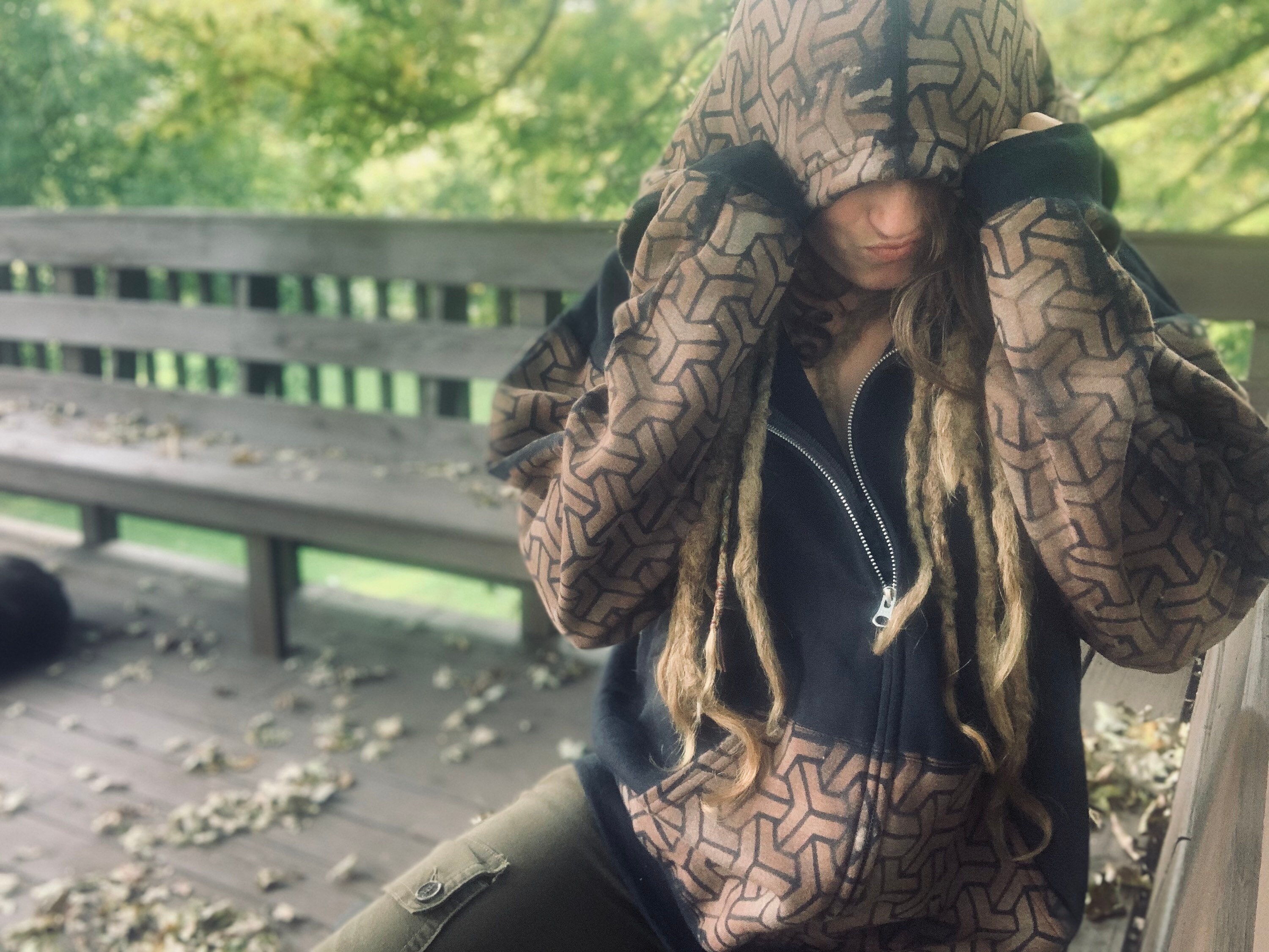 Half and Half Full Pattern Zip up Hoodie - Etsy