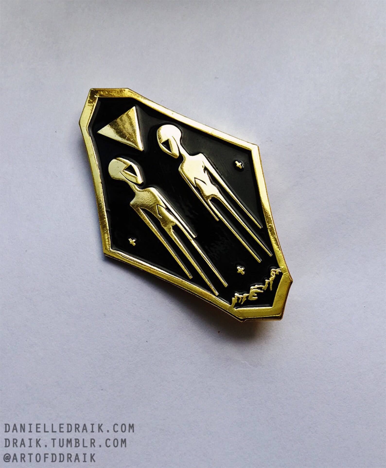 Hard Enamel Pin Nighttime Ascension 2.25 inches Original | Etsy