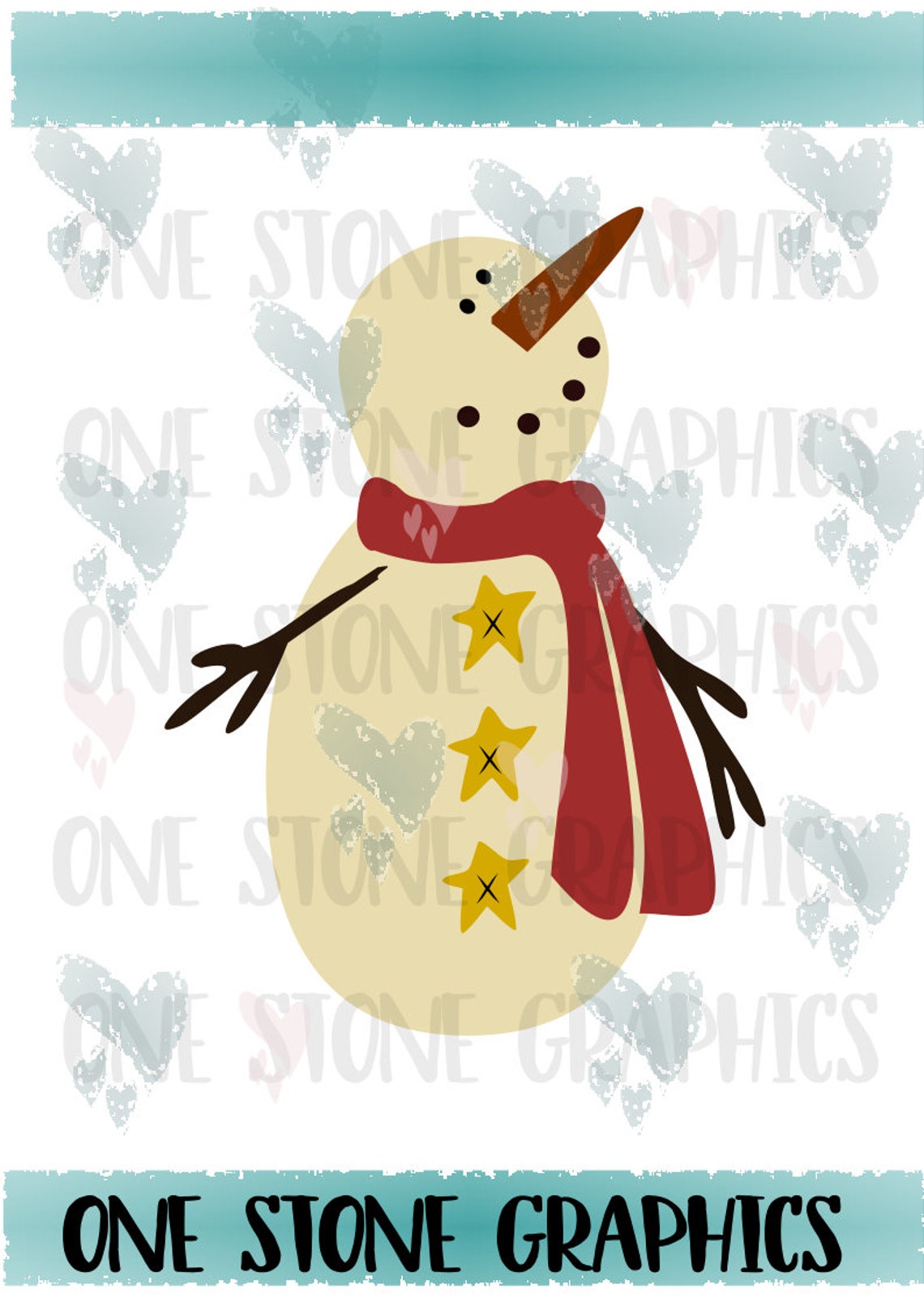 Primitive Snowman Svgprimitive - Etsy