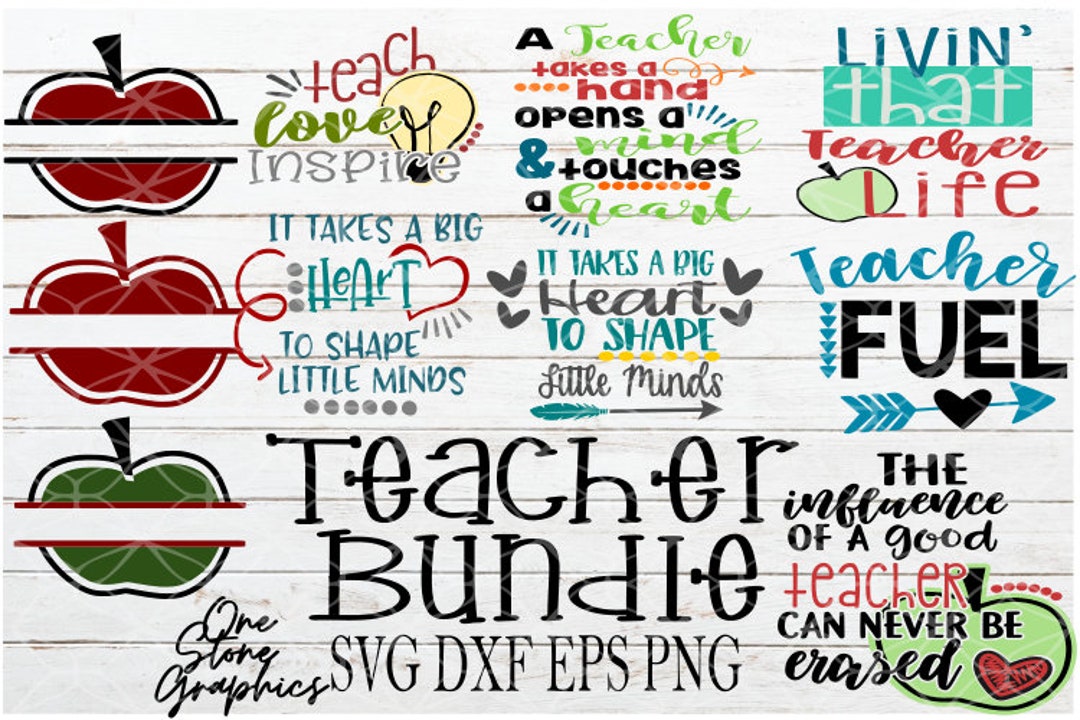 Teacher Bundle Svgteacher Appreciation Svgteacher Life - Etsy