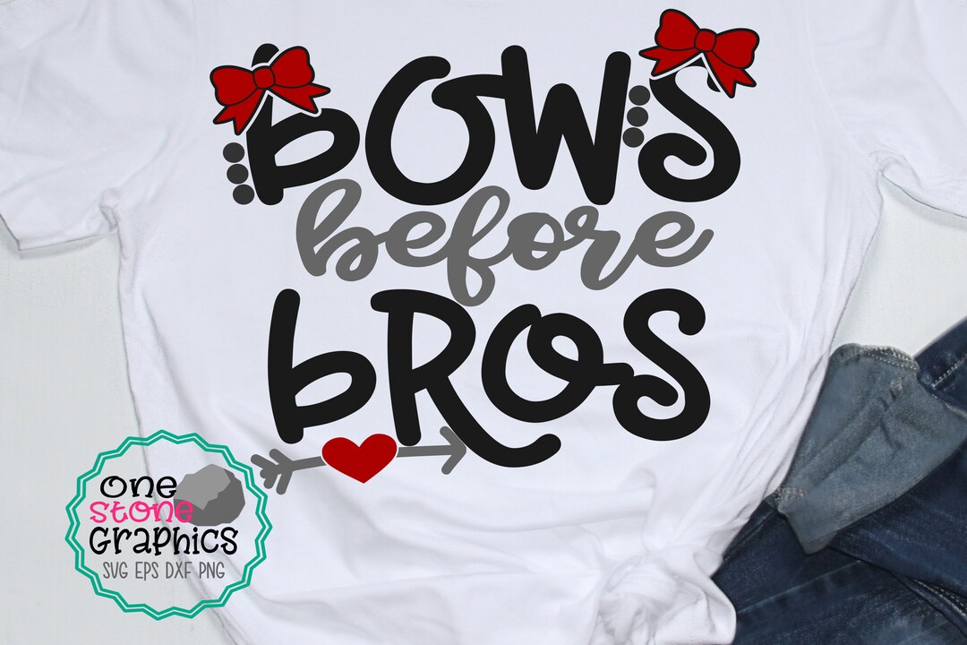 Bows Before Bros Svgbow Svgbow Cut Filegirl Svggirl - Etsy
