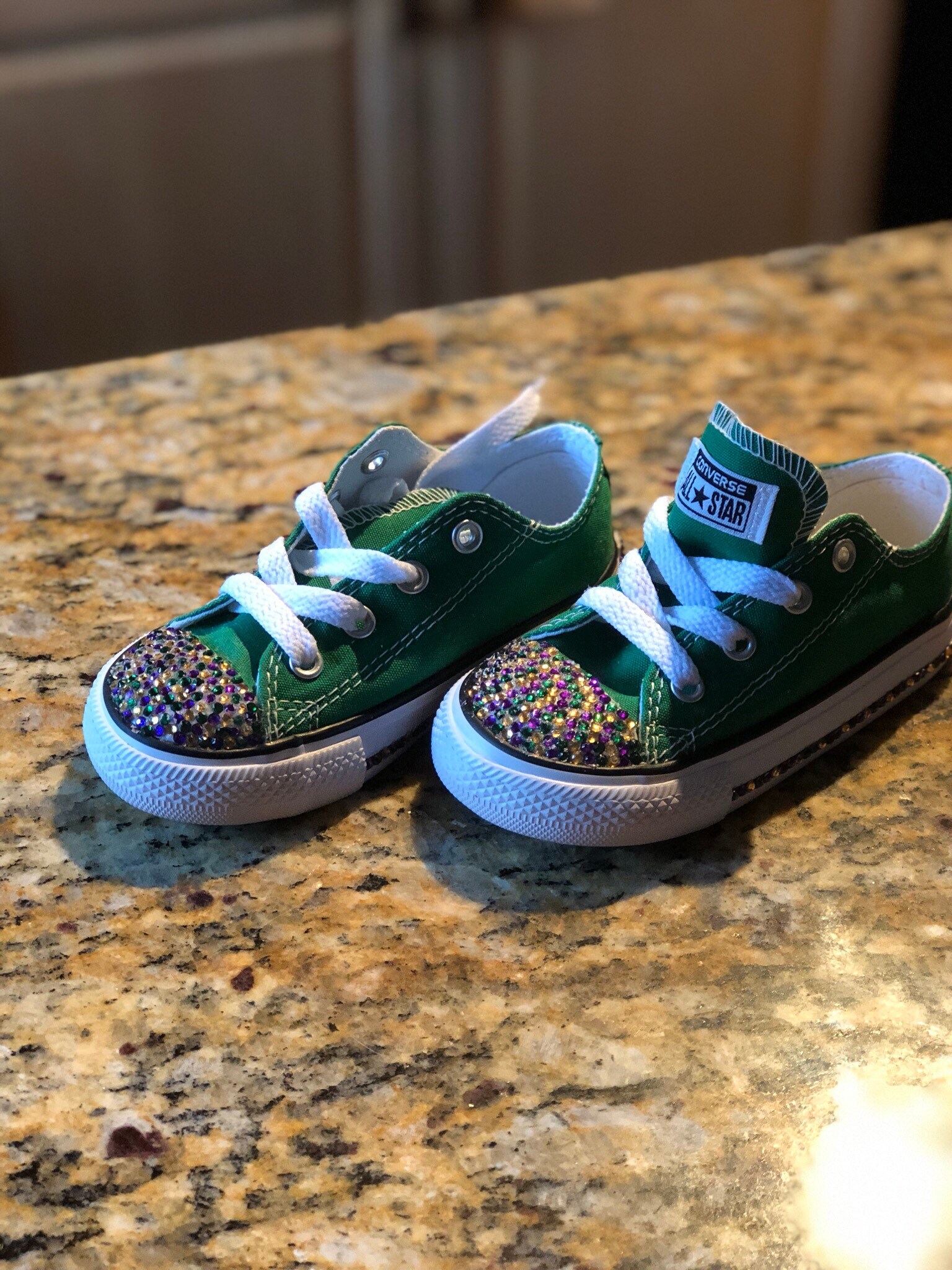 Personalized Chuck Taylor All Stars - Bedazzled Toe, Heel and Stripe ...
