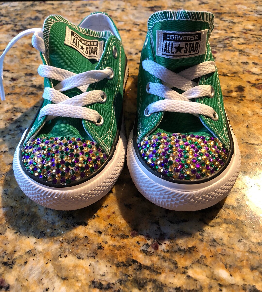 Personalized Chuck Taylor All Stars - Bedazzled Toe, Heel and Stripe ...