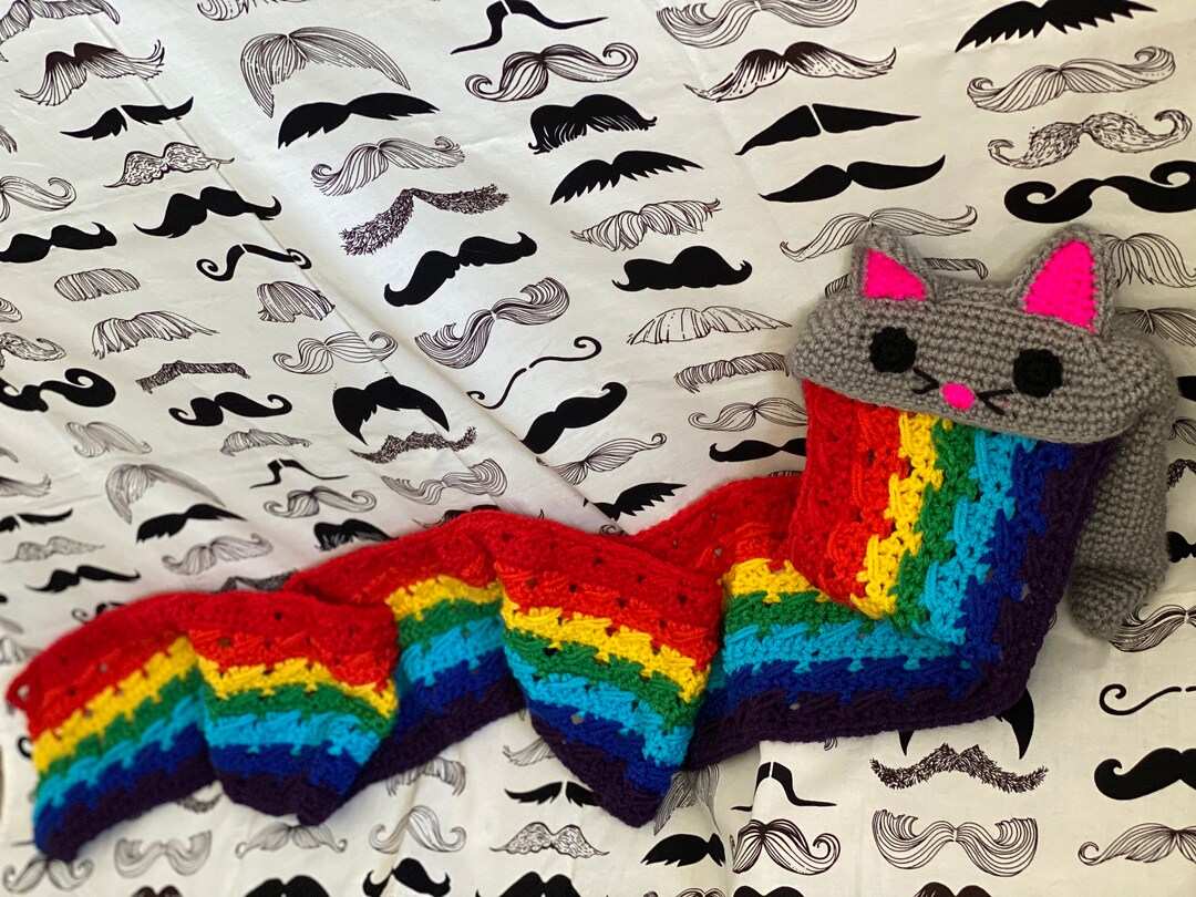 Rainbow Cat Nyan Barf Scarf - Etsy