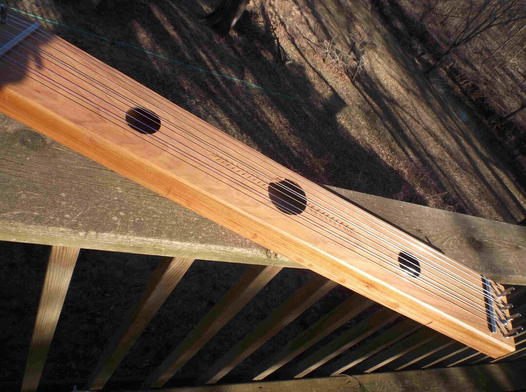 Aeolian Window Harp Nicely Figured Shag-bark Hickory Wood Wild Cherry ...