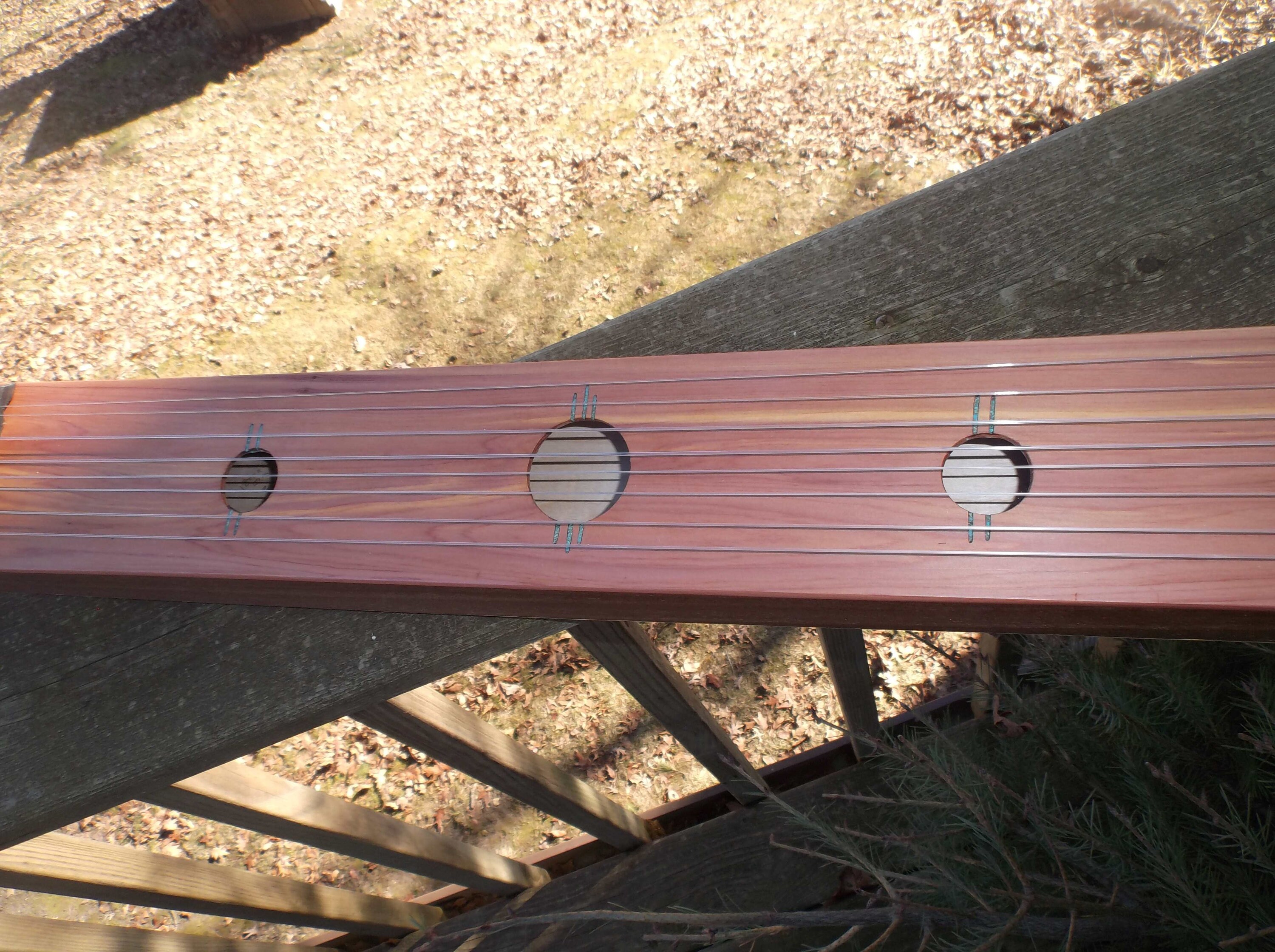Aeolian Wind Harp Southwest Art Deco Style Turquoise Inlays 30 Inch 8 ...