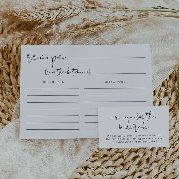 Recipe Request Card - Etsy