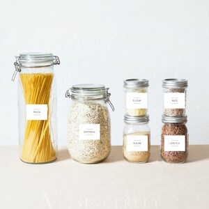 Editable Printable Minimalist Kitchen Labels, Pantry Labels Modern ...