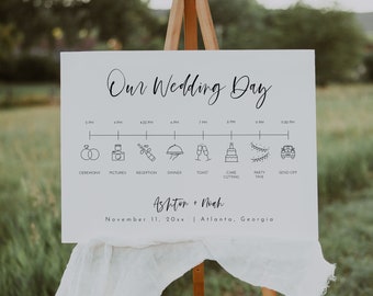 Wedding Timeline Sign - Etsy