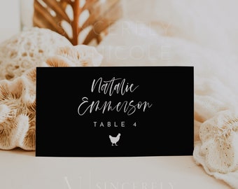 Black Place Cards - Etsy