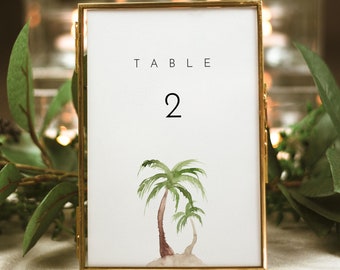 Beach Wedding Table Numbers - Etsy