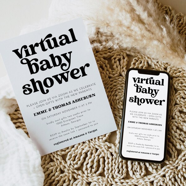 Virtual Baby Shower Invitation - Etsy