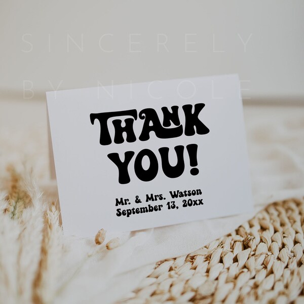 Retro Thank You Cards - Etsy
