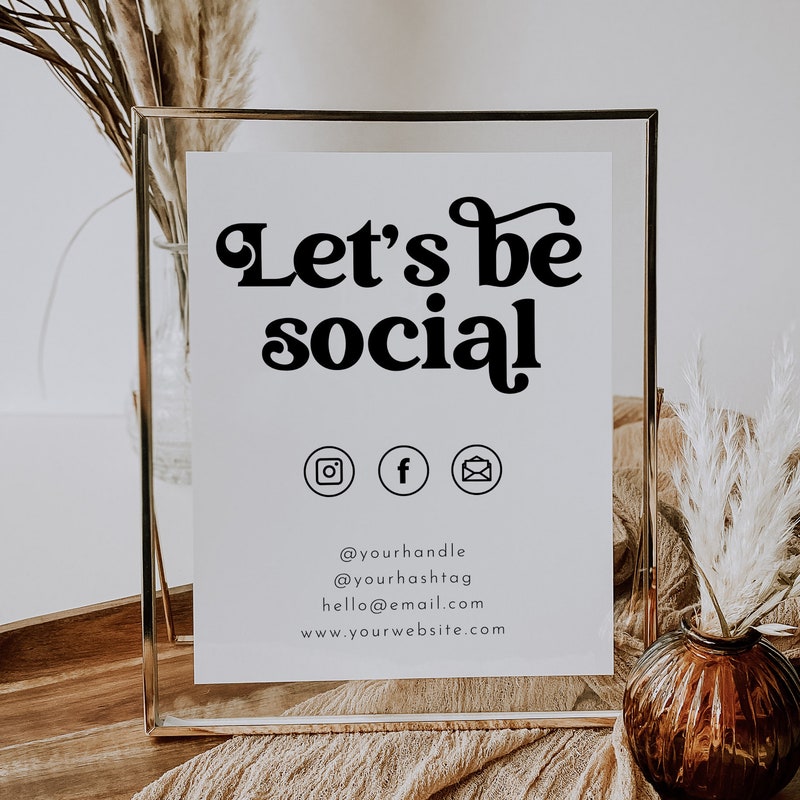 Social Media Sign - Etsy