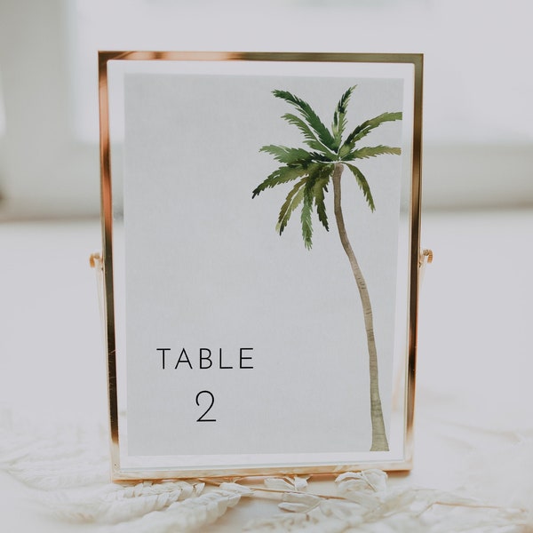 Palm Tree Table Number - Etsy