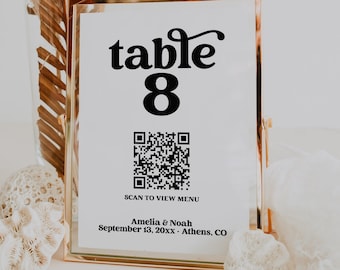 Table Number Qr Code - Etsy