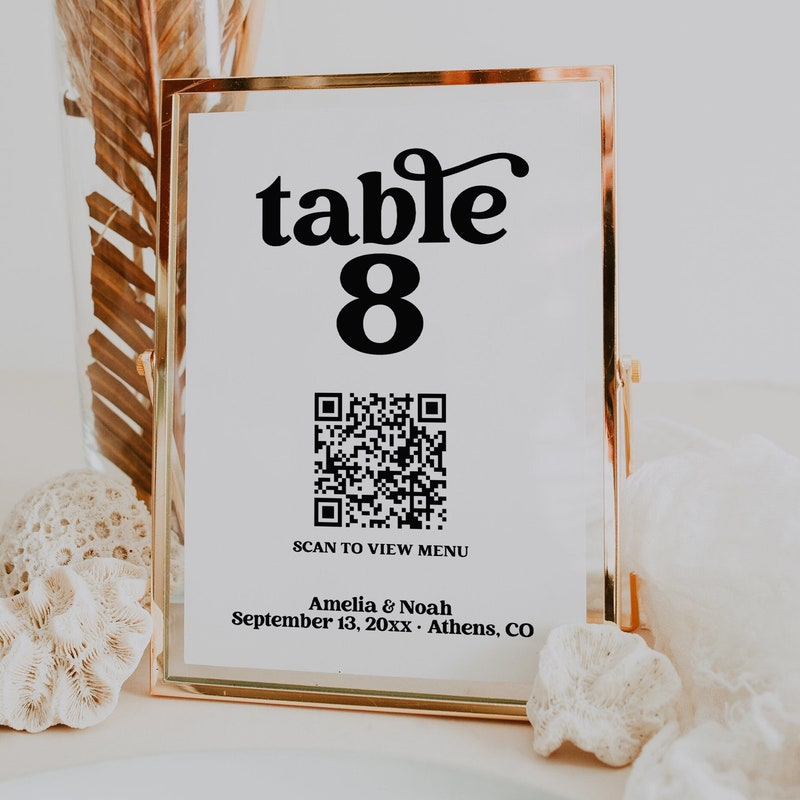 Qr Code Table Number - Etsy