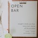 Printable Open Bar Sign, Open Bar Sign Template, Wedding Open Bar Sign ...
