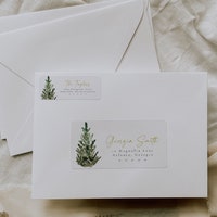 Printable Christmas Return Address Labels, Mail Merge Template (2 5/8 ...