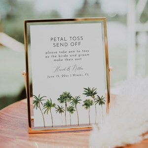 Petal Toss Sign Template, Wedding Petal Toss Sign, Editable Wedding ...