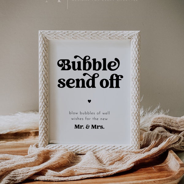 Bubble Send off Sign - Etsy