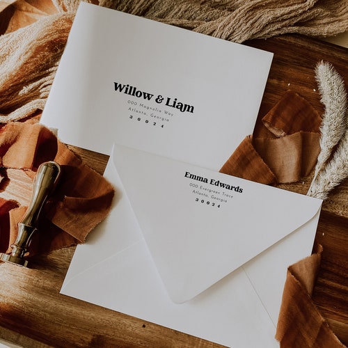 Retro Envelope Template Groovy Printable Envelope Address - Etsy