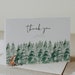 Teddy Woodland Thank You Card Fox Card Printable Editable | Etsy