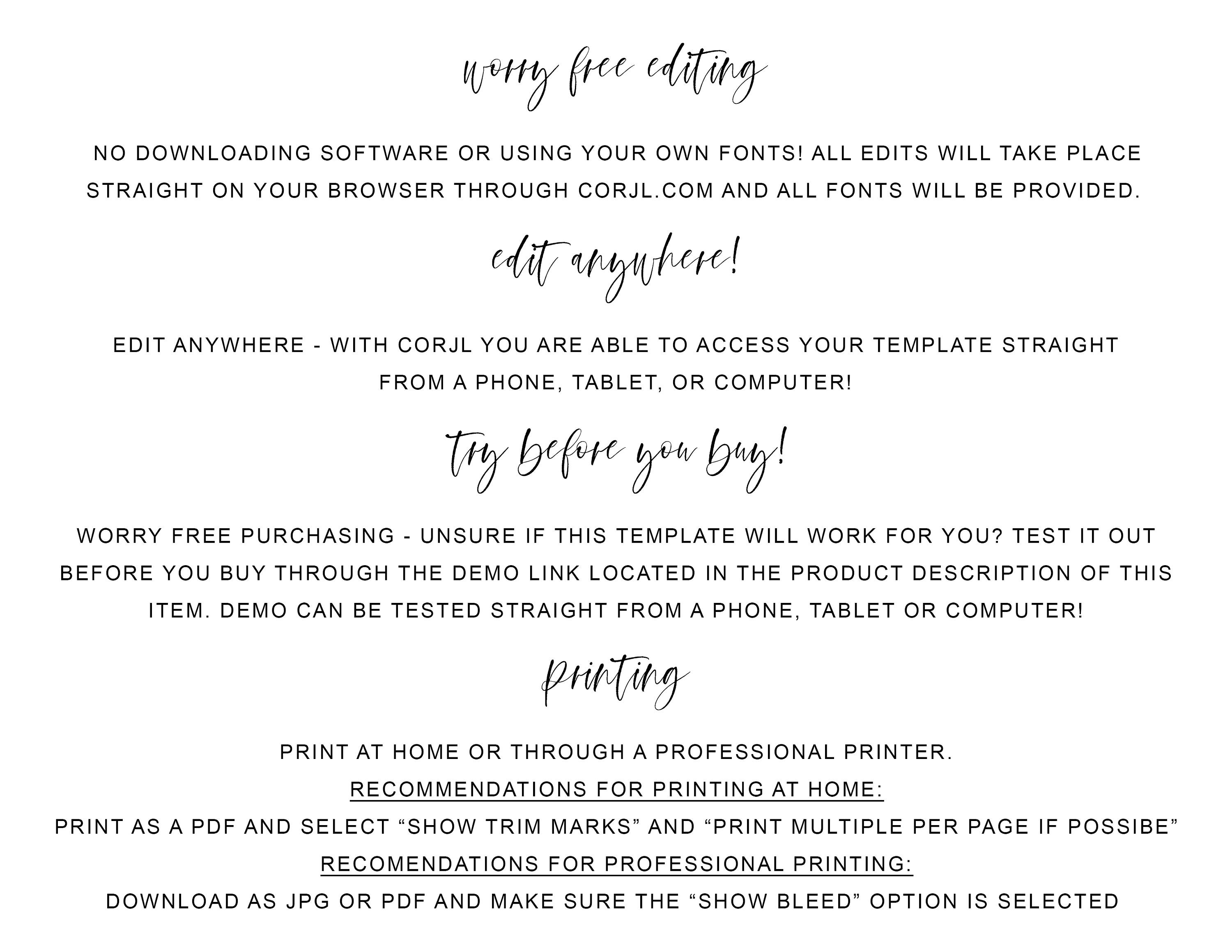 Pet Signature Drink Sign Template Editable Printable Dog - Etsy