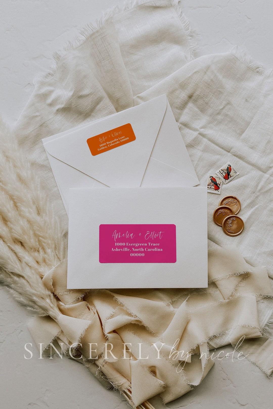 Colorful Address Label Template, Recipient Address Label Template ...