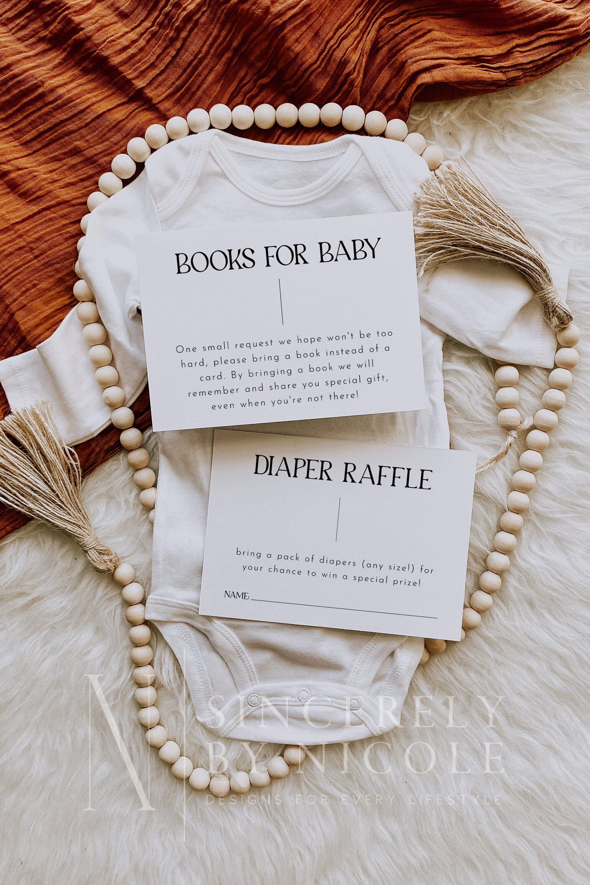 Baby Shower Books for Baby Diaper Raffle, Editable Printable Baby ...