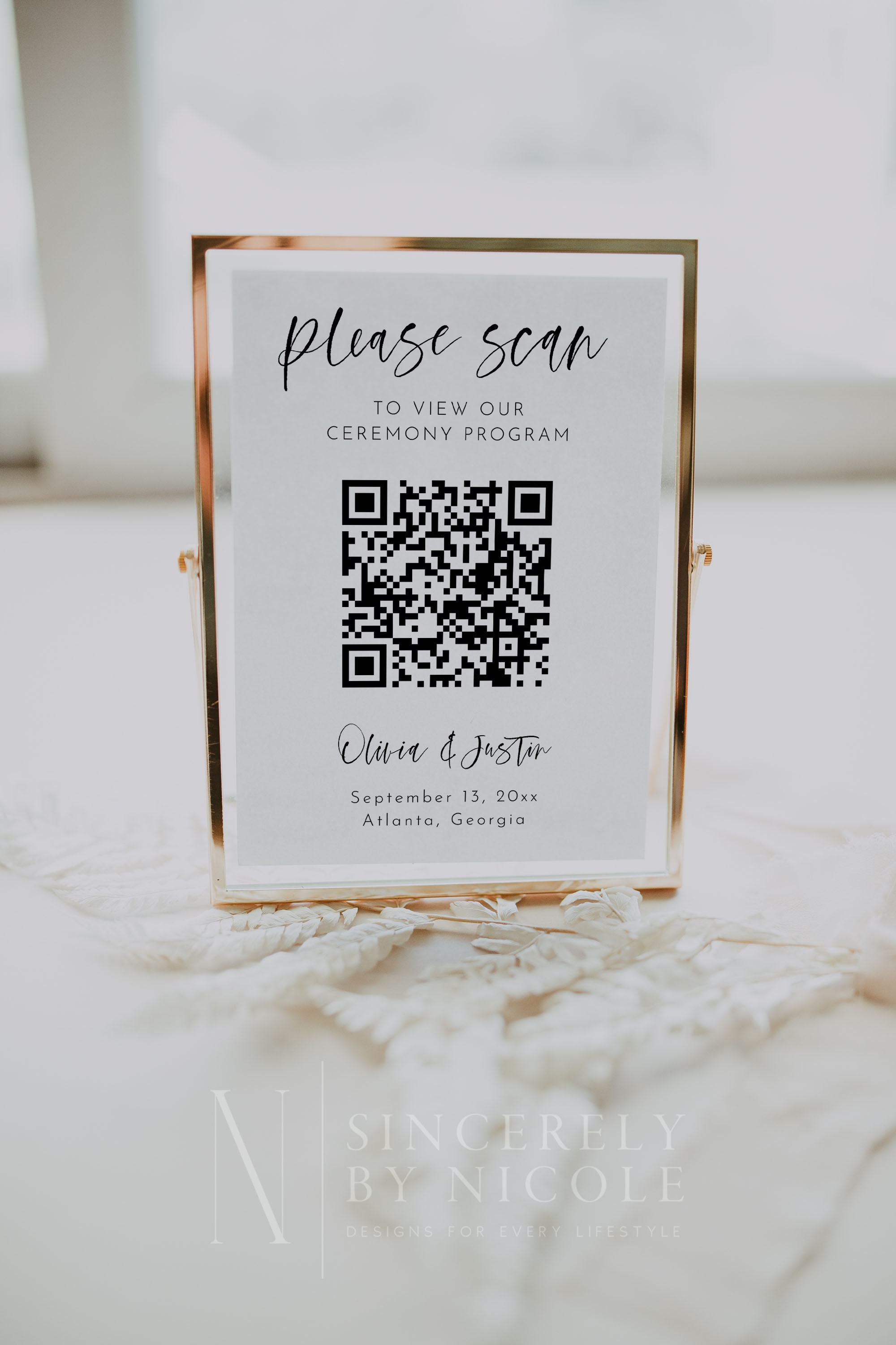 QR Code Wedding Program Scan to View Our Ceremony Program QR - Etsy