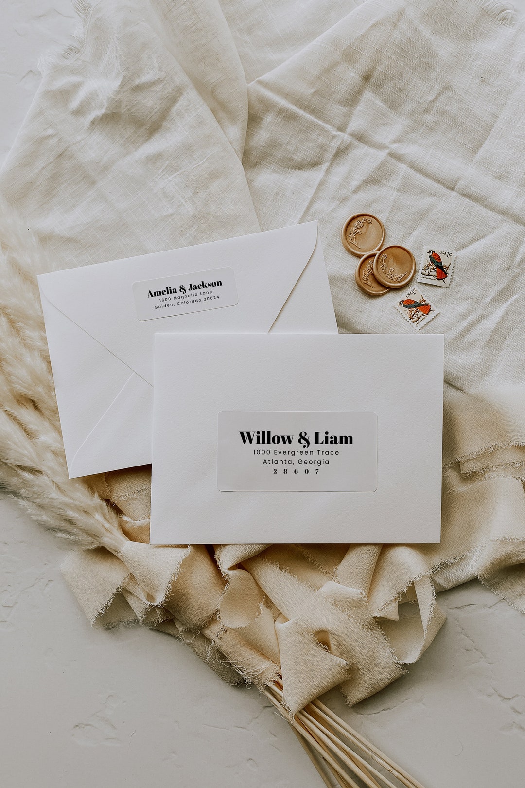 Modern Envelope Address Label, Printable Envelope Labels, Bold Modern ...