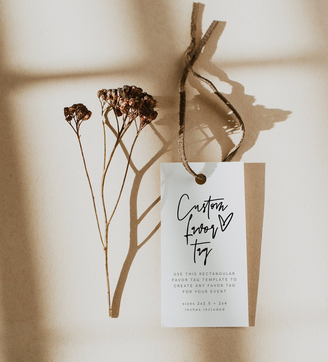 Fully Editable Favor Tag, Editable Modern Favor Tag Template ...