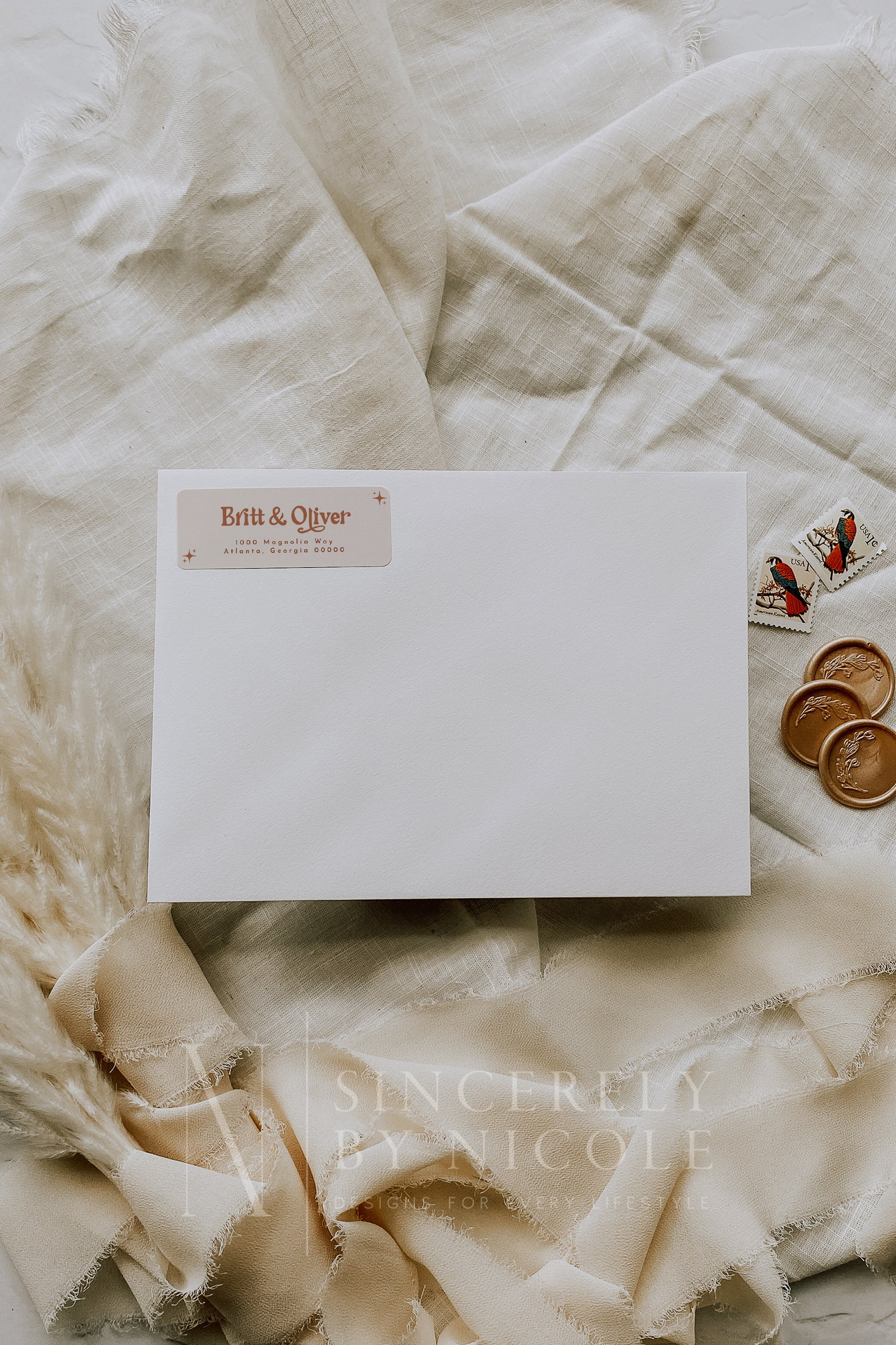 Groovy 70's Address Label Template Editable Recipient - Etsy