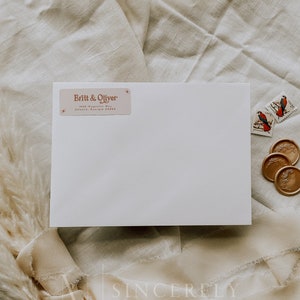 Groovy 70's Address Label Template, Editable Recipient Address Label ...