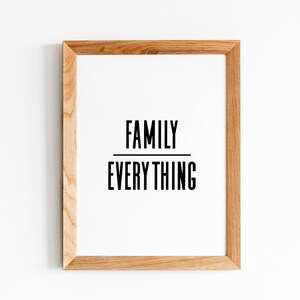 Family Over Everything, Family Sign, Family Print, Living Room Prints ...