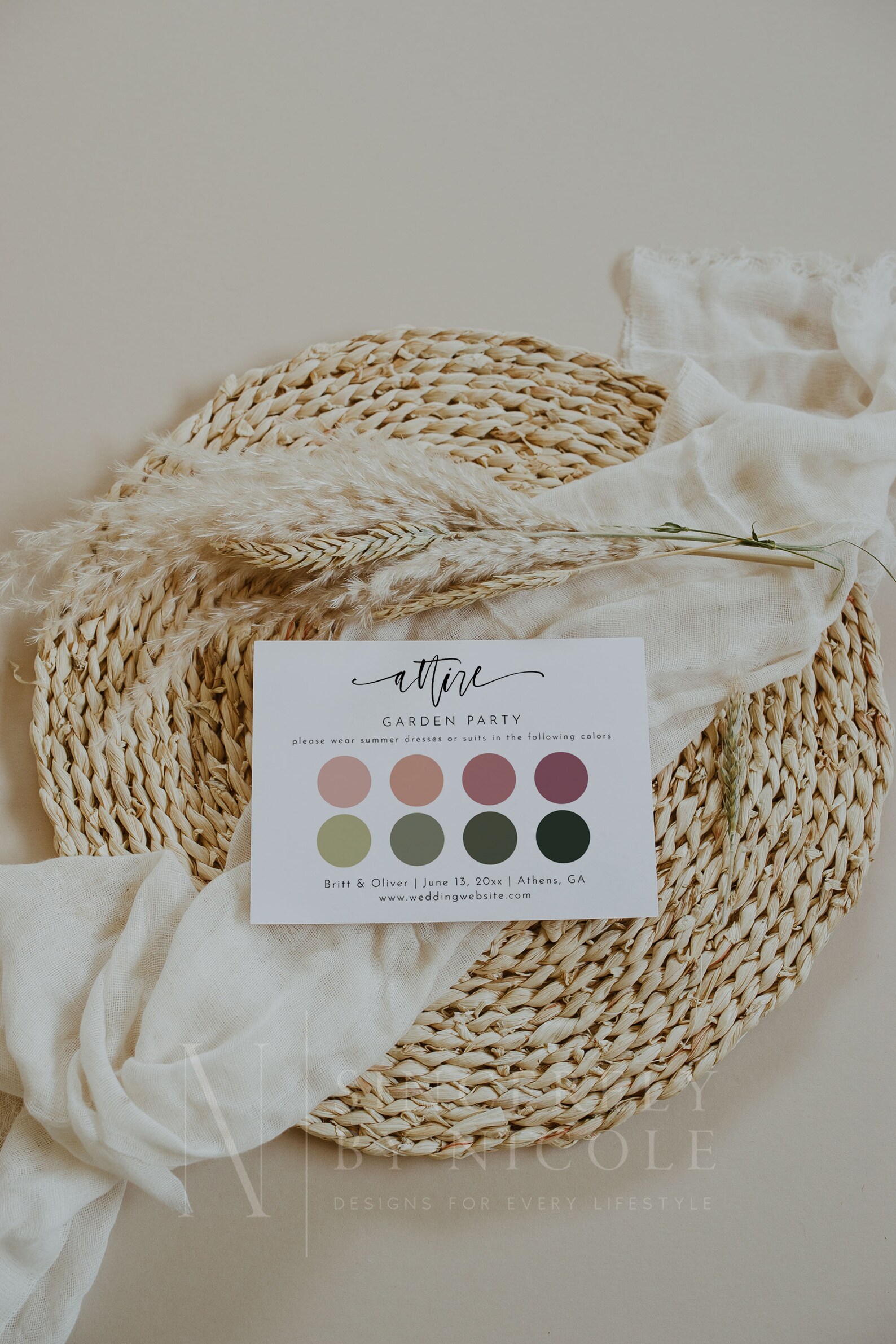Wedding Guest Dress Code Insert Card Template Wedding Attire - Etsy