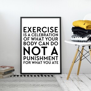 Gym Wall Art, Gym Decor Printable, Exercise Poster, Instant Download ...