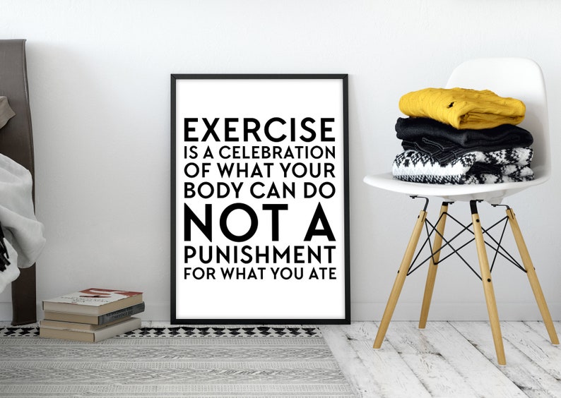 Gym Wall Art Gym Decor Printable Exercise Poster Instant | Etsy