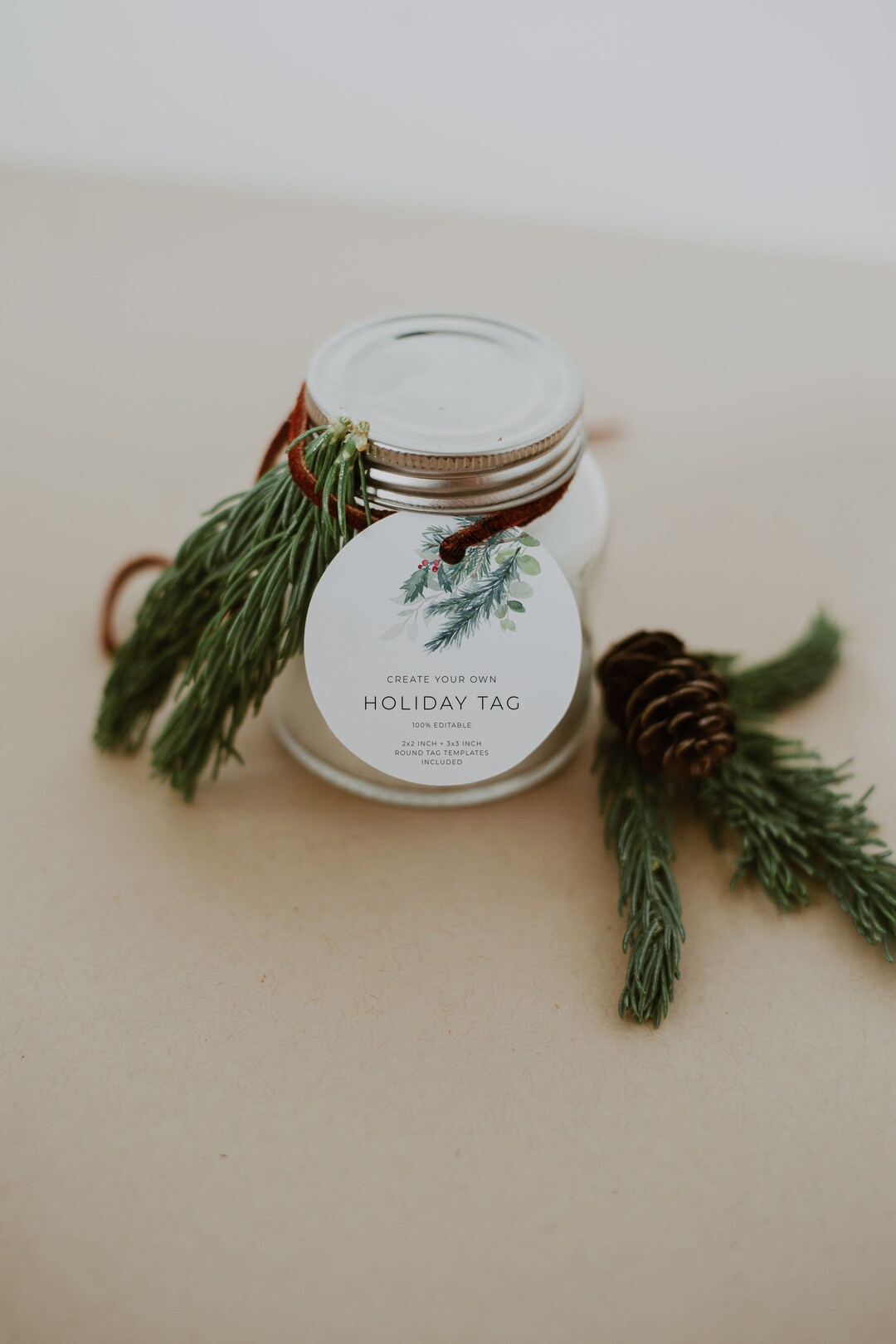 Editable Christmas Gift Tag Template, Holiday Gift Tag Template, Merry ...