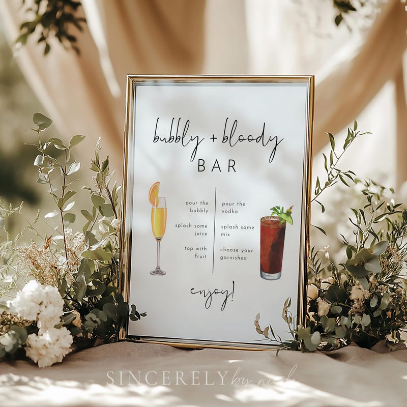 Bubbly Mimosa Signs - Etsy