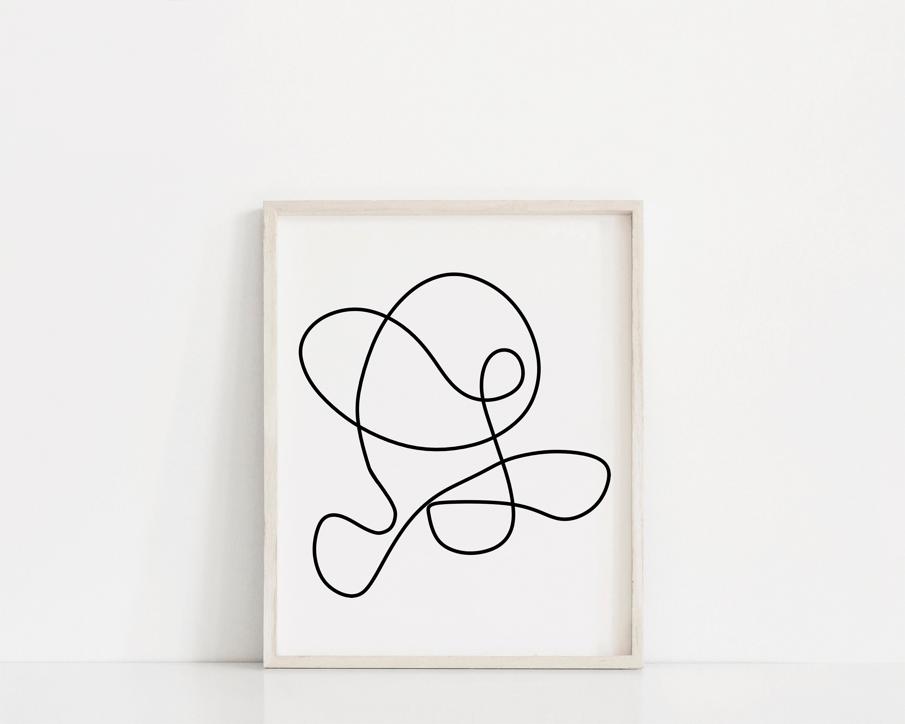 PRINTABLE Set of 4 Abstract Line Drawings Abstract Scribble | Etsy